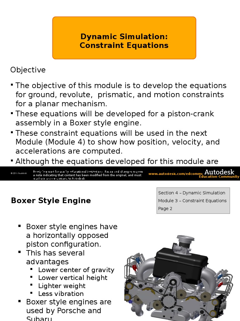 Dynamic Simulation: Constraint Equations | PDF | Euclidean Vector ...