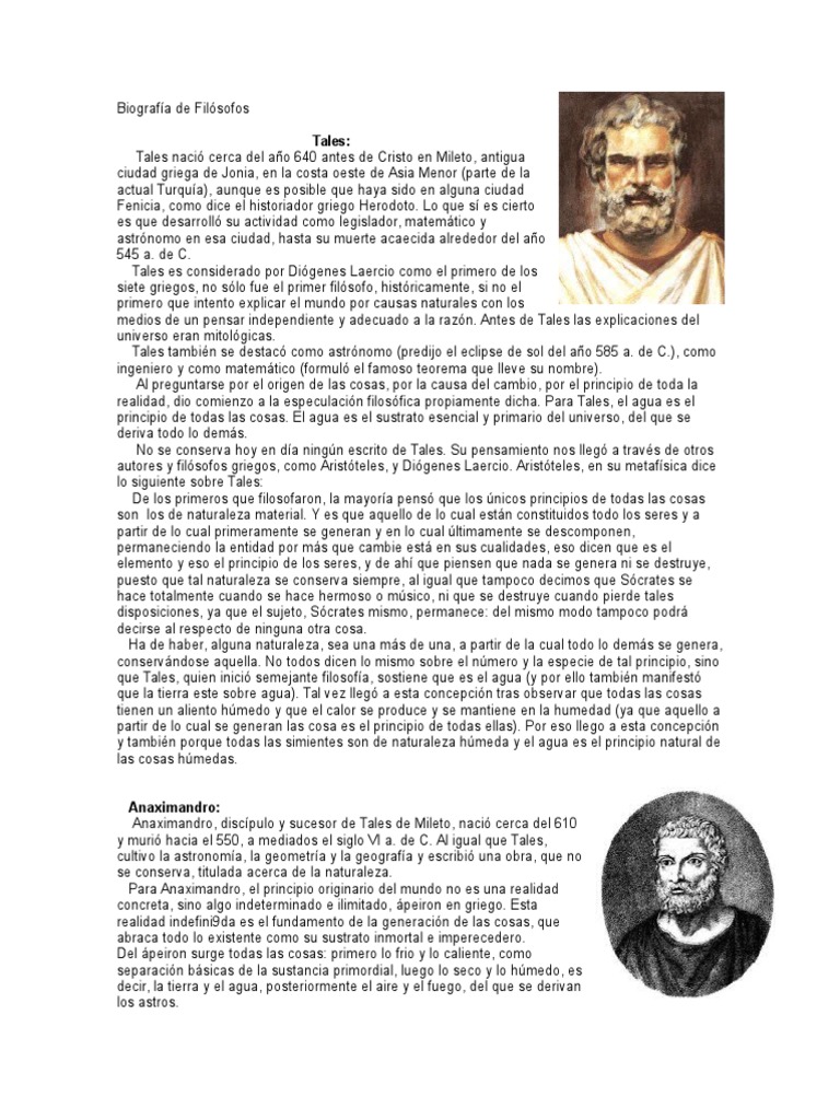 Biografía de Filósofos | PDF | Platón | Aristóteles