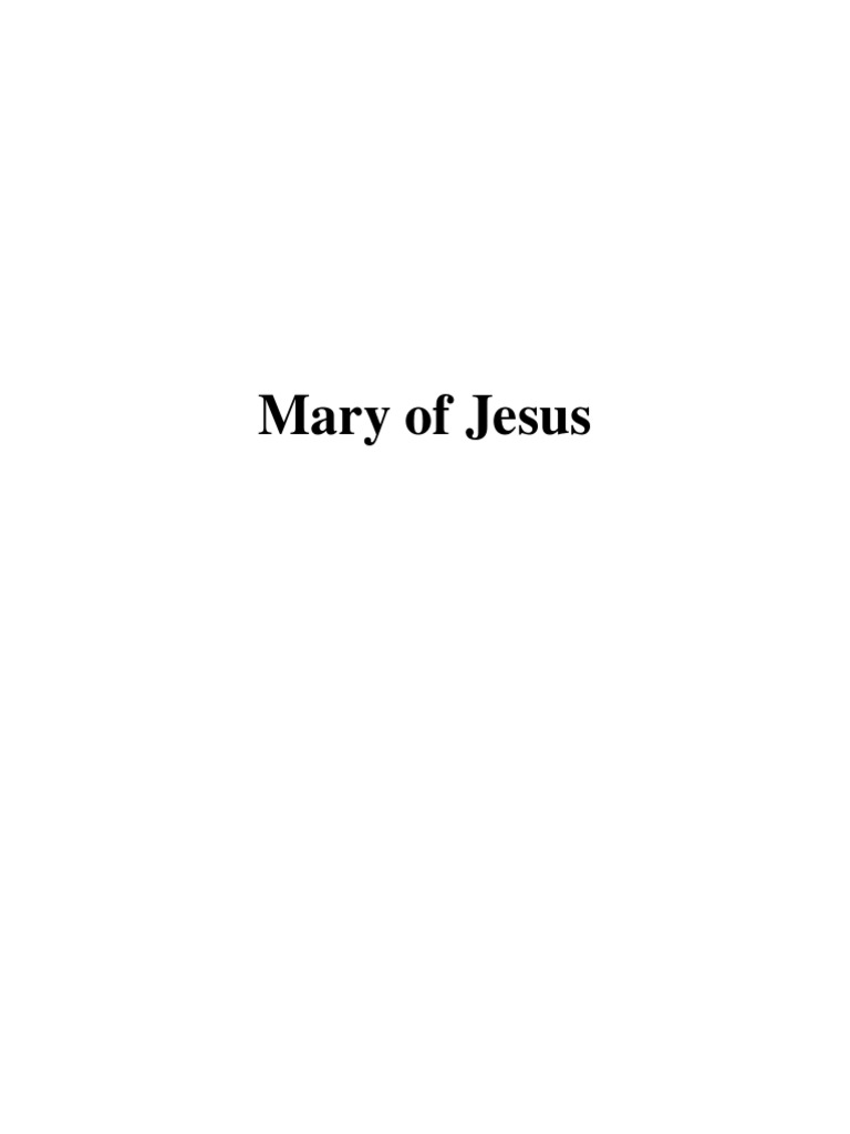 Script V Mary of Jesus | PDF | Mary Magdalene | Jesus