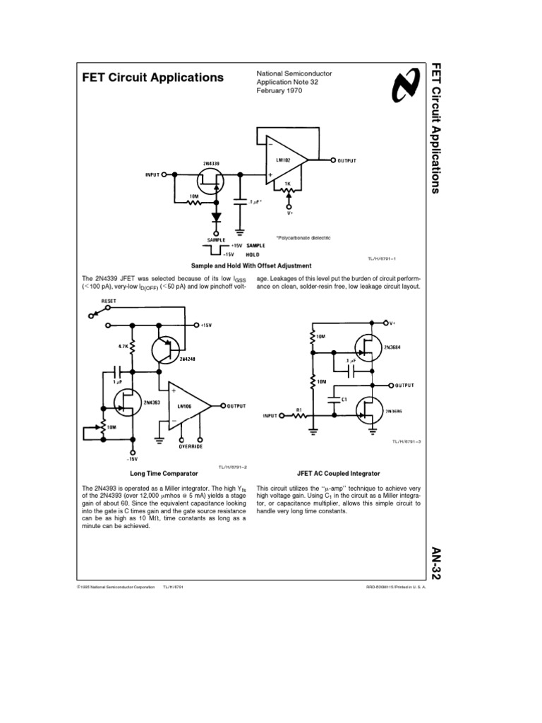 FET Circuit Applications | PDF | Amplifier | Field Effect Transistor