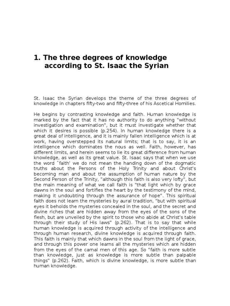 3 Levels Of Knowledge Pdf Theoria Soul