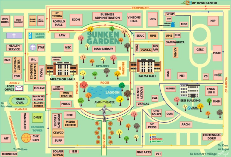 UP Diliman Map | PDF