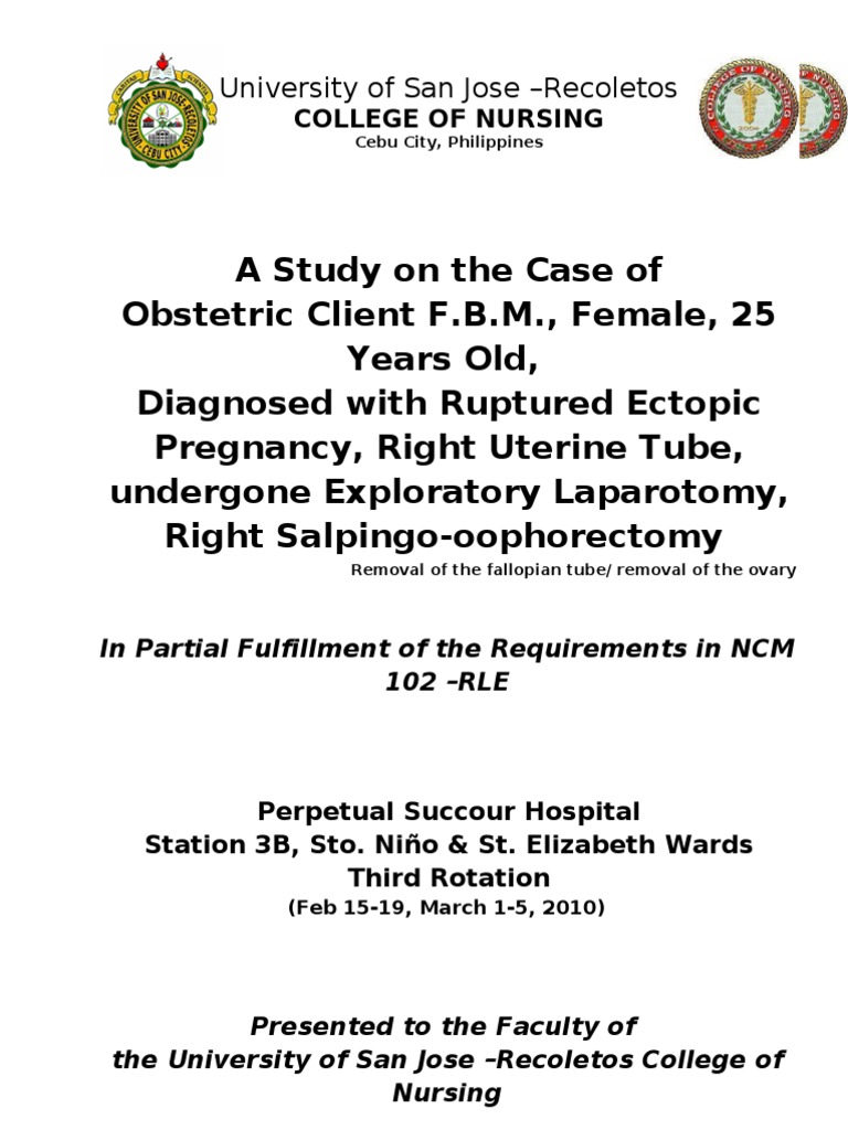 Case Presentation About Ectopic Pregnancy | PDF | Labia | Uterus