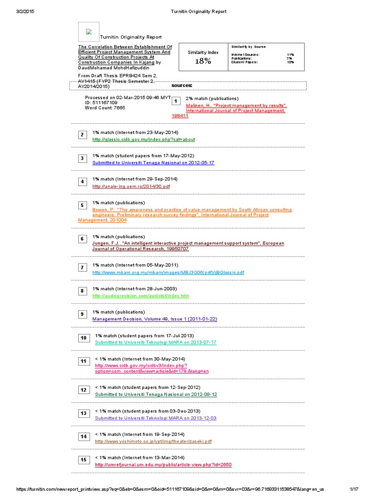 Turnitin Originality Report | PDF | Survey Methodology | Questionnaire