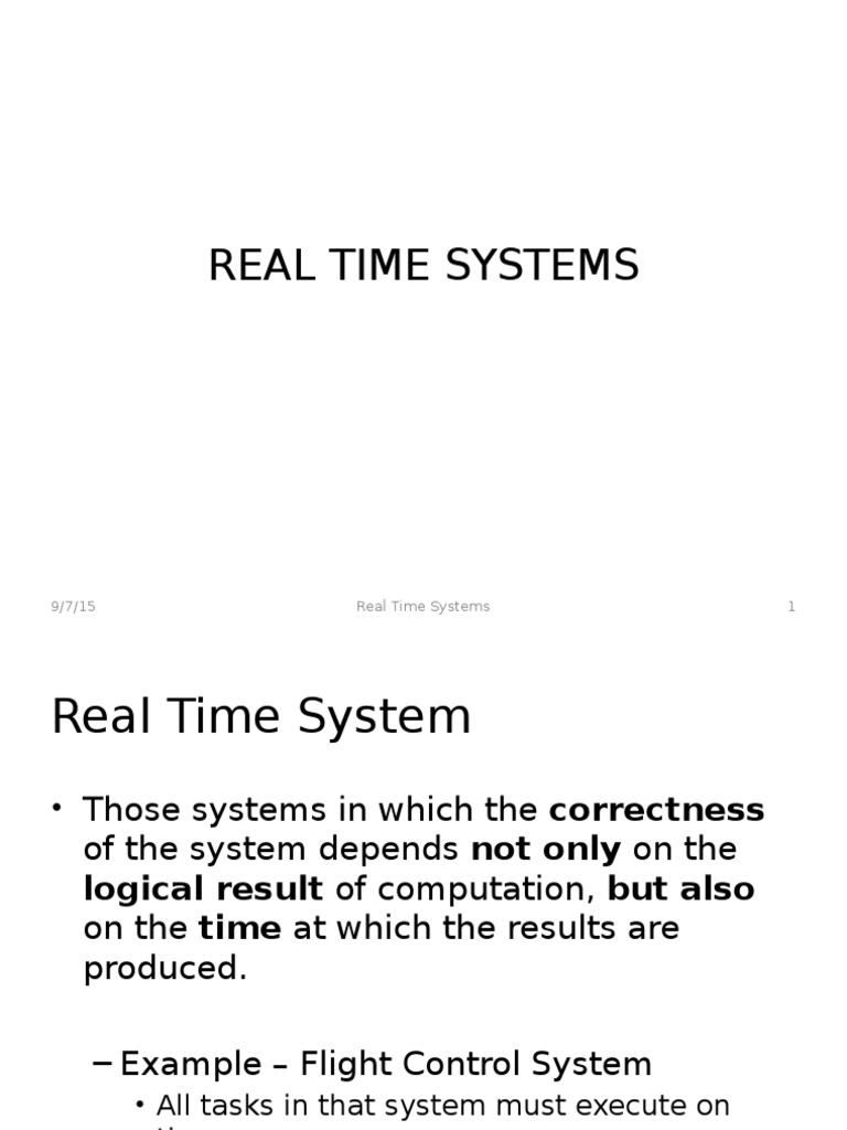 Real Time Systems And Algorithms Pdf Real Time Computing Scheduling Computing