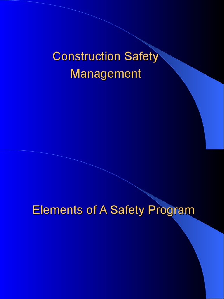 Construction Safety Management | Download Free PDF | Occupational ...