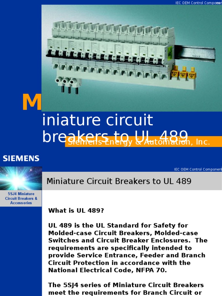 Siemens 5SJ4 Mini Circuit Breakers | PDF | Switch | Electrical Connector