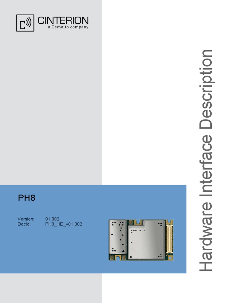 Cinterion PH8 Hardware Interface Description | PDF | General Packet ...