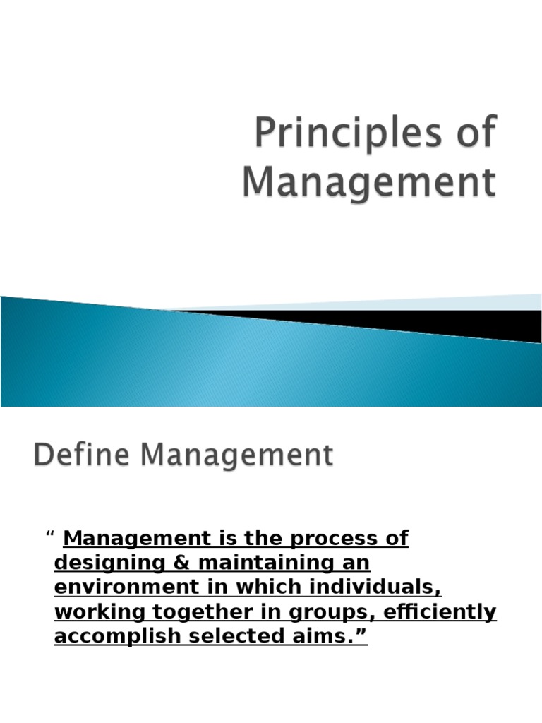 Principles of Management Sem 1 Slides | PDF | Employment | Science
