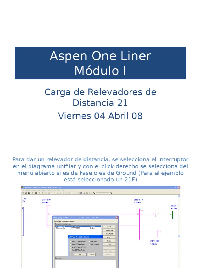 Manejo Del Aspen One Liner 5a Sesion Viernes Reles 21 | PDF | Puntero ...