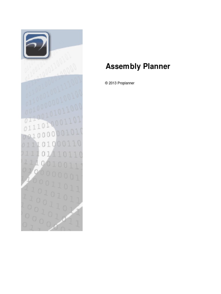 Assembly Planner Manual PDF 49E81F9A3D039 | PDF | Tab (Gui) | System ...