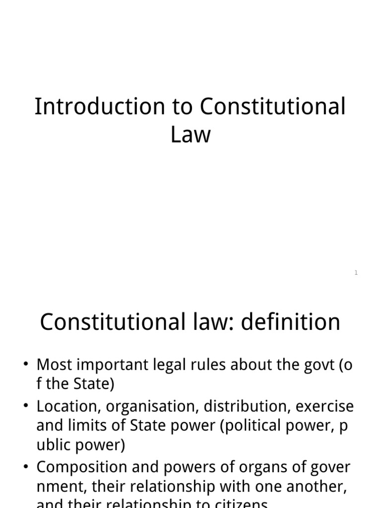 Overview of Constitutional Law Concepts | PDF | Constitution ...