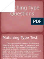 Lesson 15-Matching-Type Tests | PDF | Multiple Choice | Learning