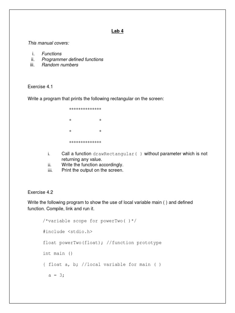 Lab 4 Ece 1322 Pdf Integer Computer Science Function Mathematics 7985