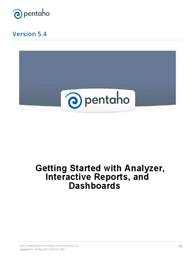 Getting Started With Pentaho | Download Free PDF | World Wide Web ...