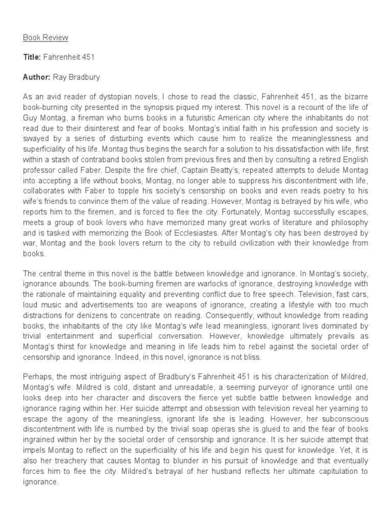 Title: Fahrenheit 451 Author: Ray Bradbury | PDF