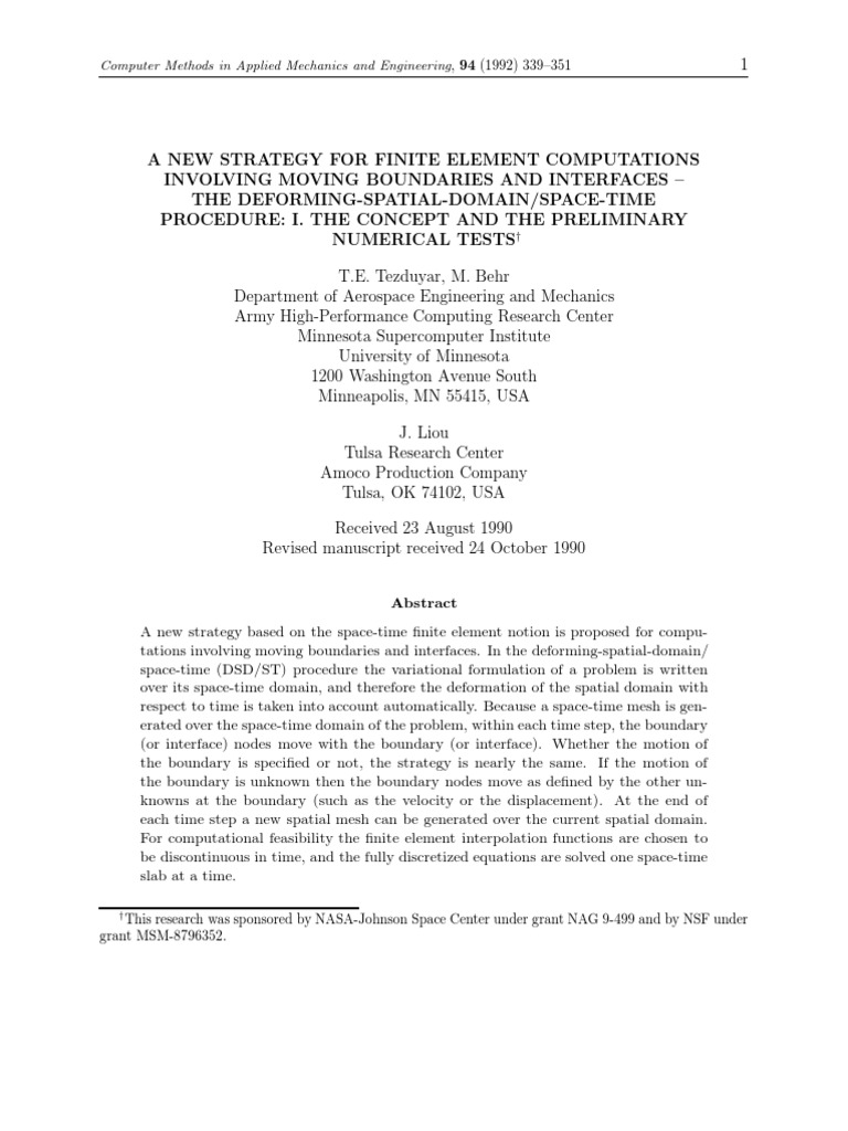 Computer Methods in Applied Mechanics and Engineering | PDF | Finite ...