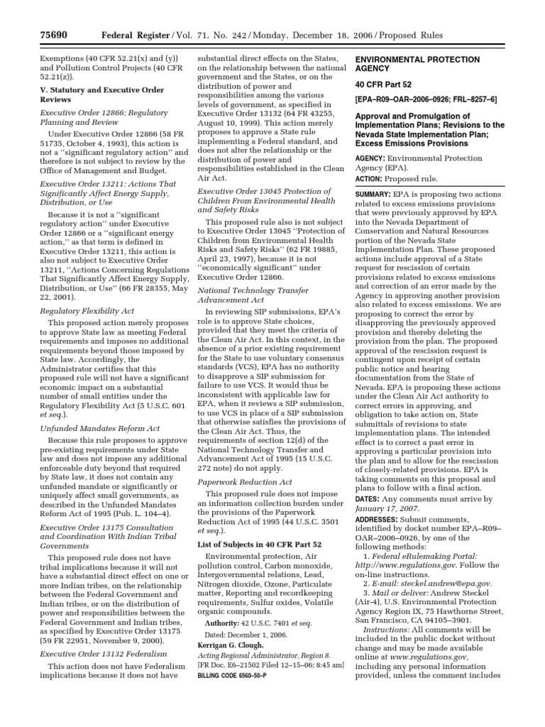 Proposed Rule: Air Pollution Standards of Performance For New ...