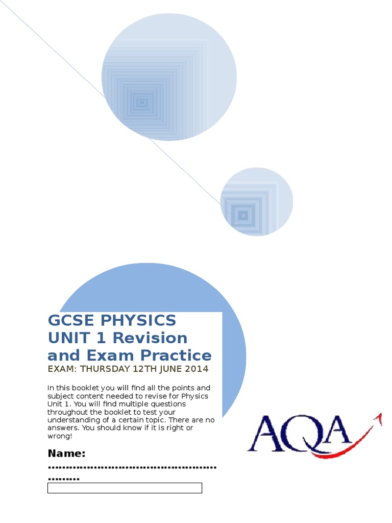 Gcse Physics Unit 1 Revision | PDF