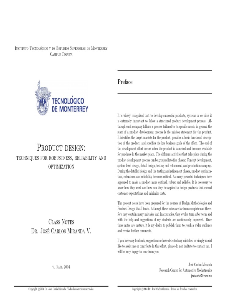 Product Design:: Preface | PDF | Engineering Design Process | Design