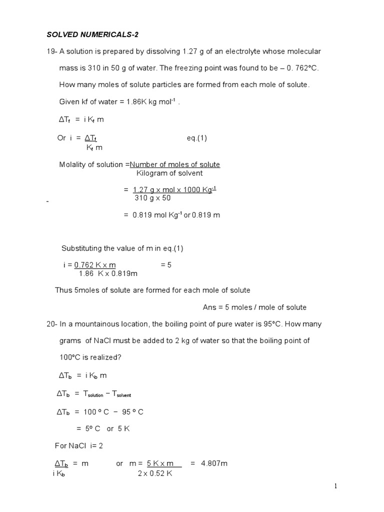 Numericals | PDF | Physical Quantities | Quantity