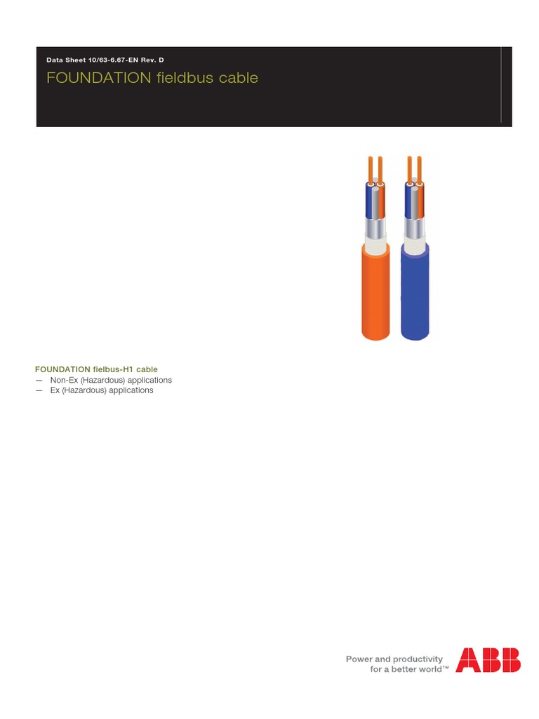 FF Cables Specification 10 - 63 - 667 - EN - D.1 PDF | PDF | Cable ...