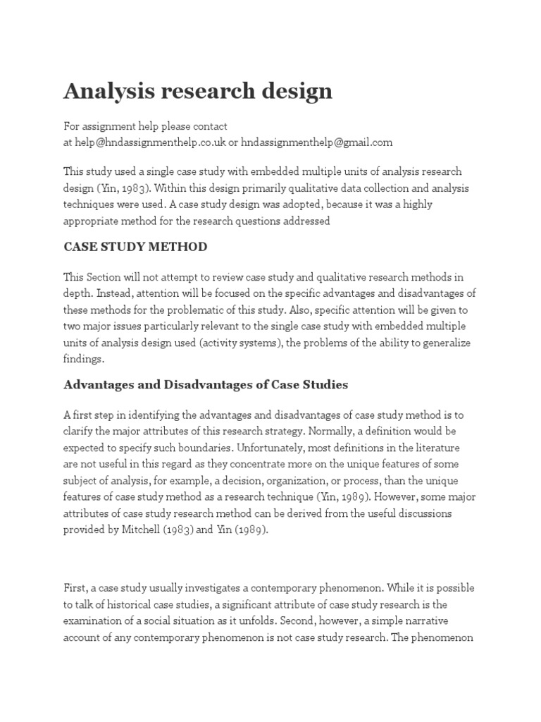 Analysis Research Design | Research Design | Qualitative Research