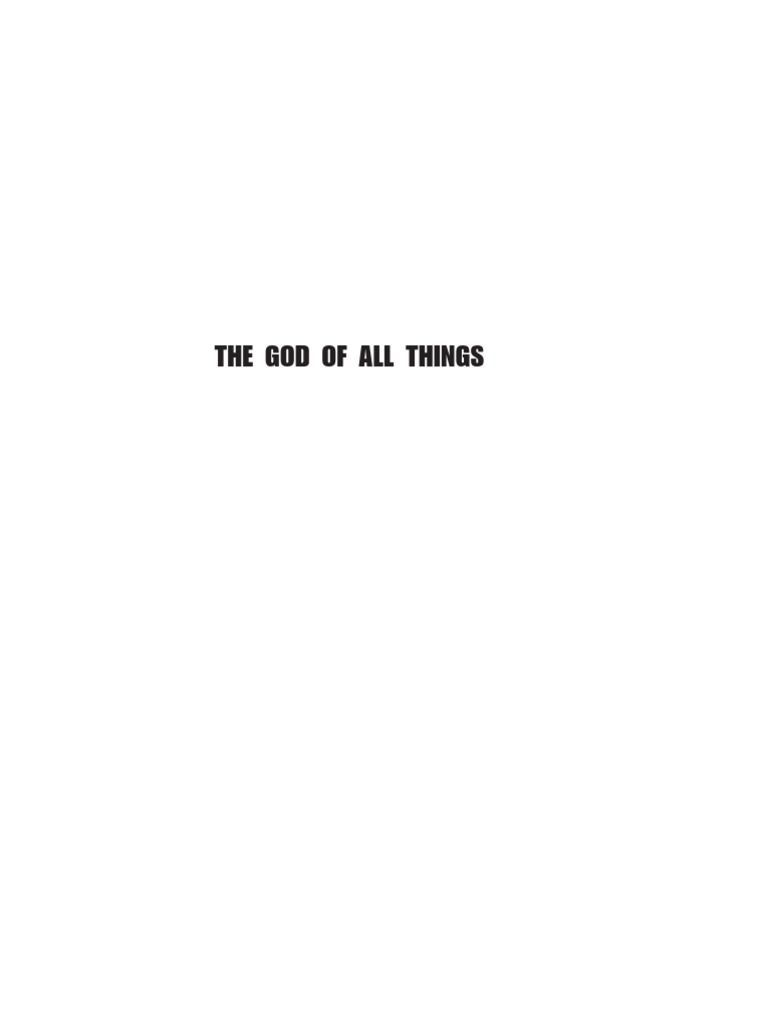 The God of All Things | PDF | Truth | Reason
