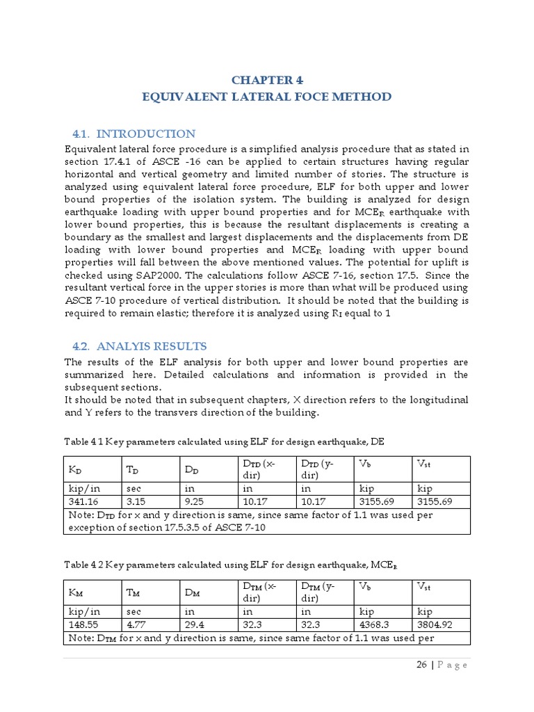 Equivalent Lateral Force Method Analysis | PDF | Earthquakes | Solid ...