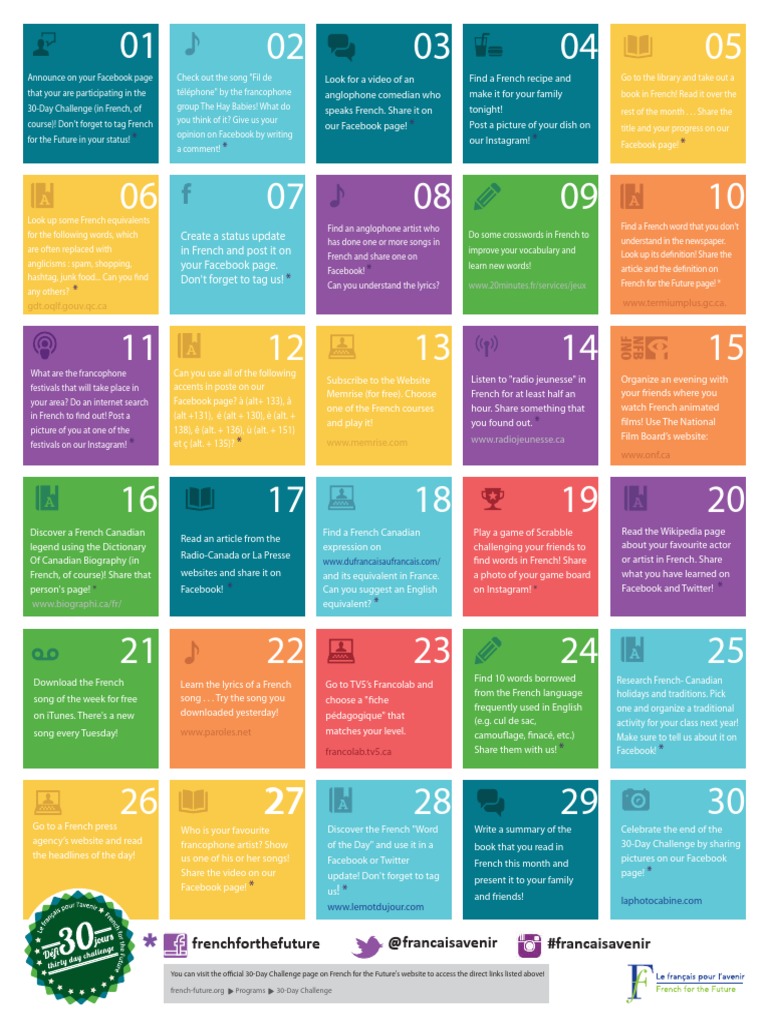 2014 Defi 30 Jours Lowres en | PDF | French Language | Facebook