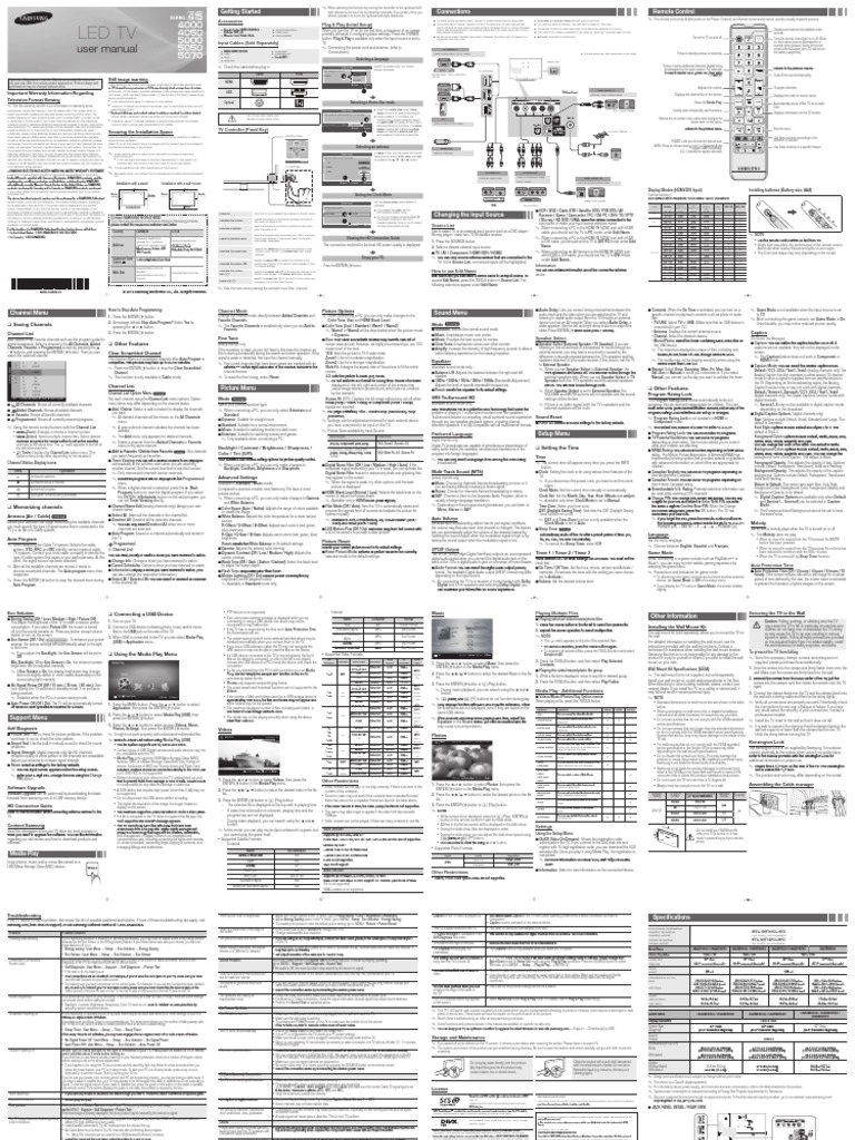 Led TV: User Manual | PDF | Hdmi | Loudspeaker