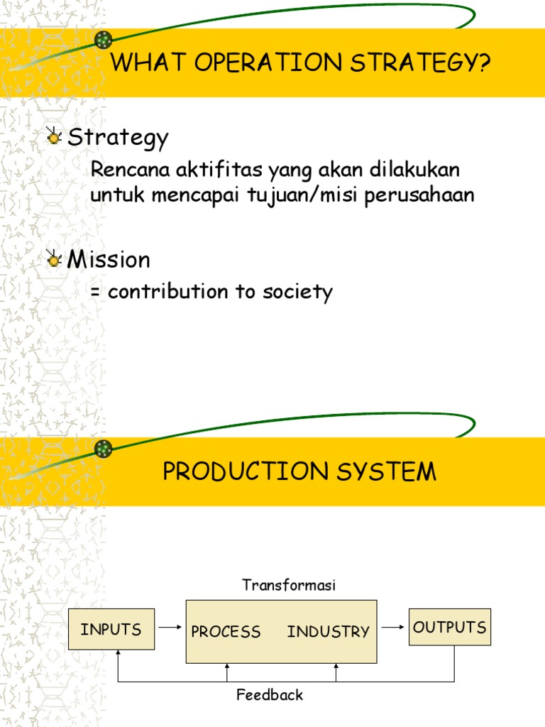 Developing Effective Operation Strategy | PDF