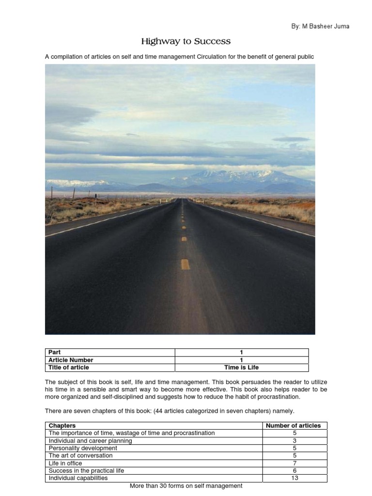 Highway To Success Part 1 Article 1 | PDF | Procrastination ...