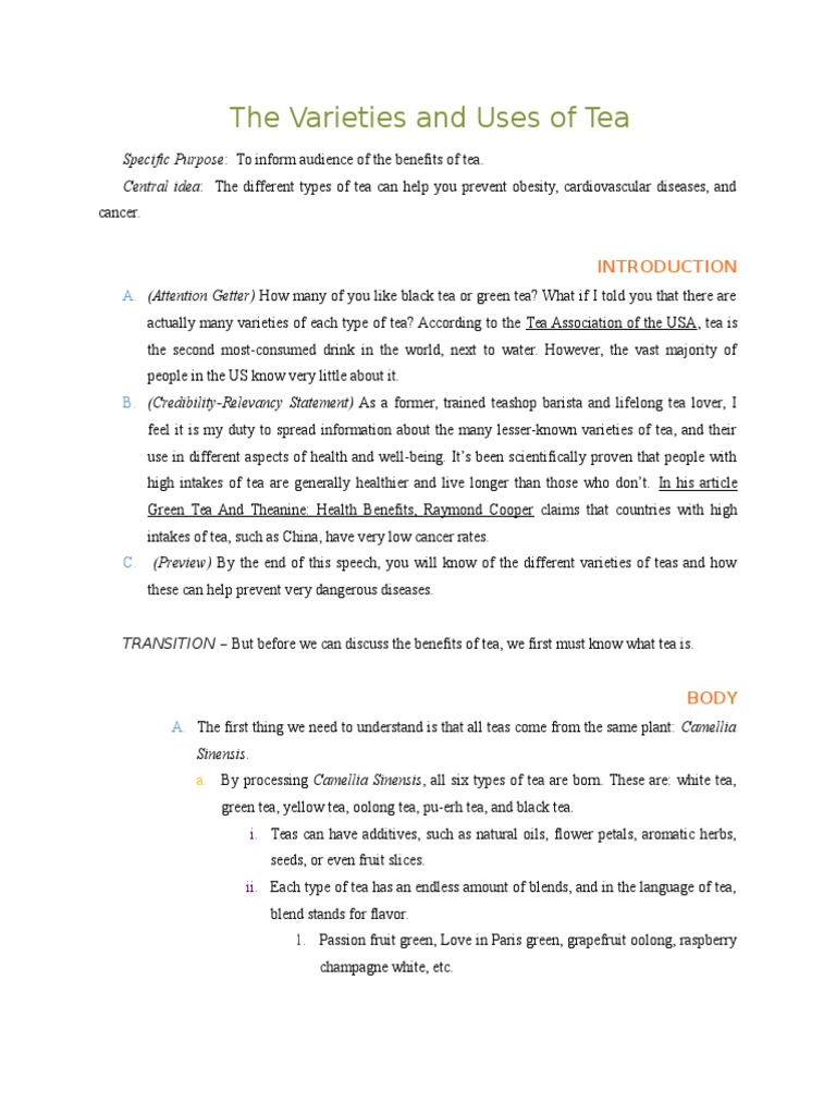 The Varieties and Uses of Tea | PDF | Green Tea | Medicine