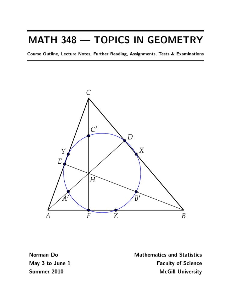 Topics in Geometry | PDF | Triangle | Circle
