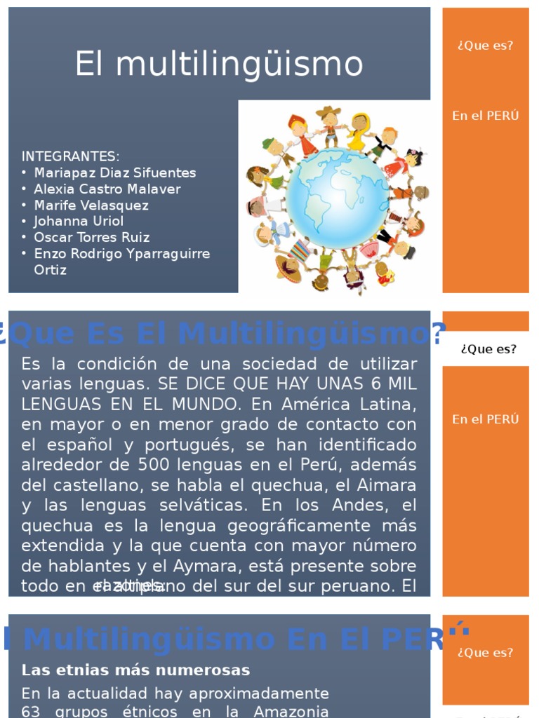 El Multilingüismo | Perú | Multilingüismo