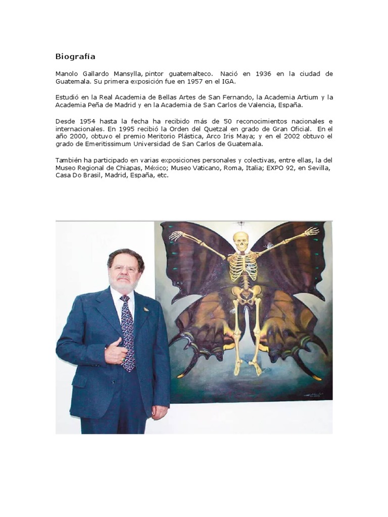 Biografía de Manolo Gallardo | PDF