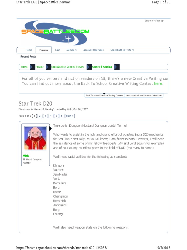 Star Trek D20 | PDF | Borg (Star Trek) | Vulcan (Star Trek)