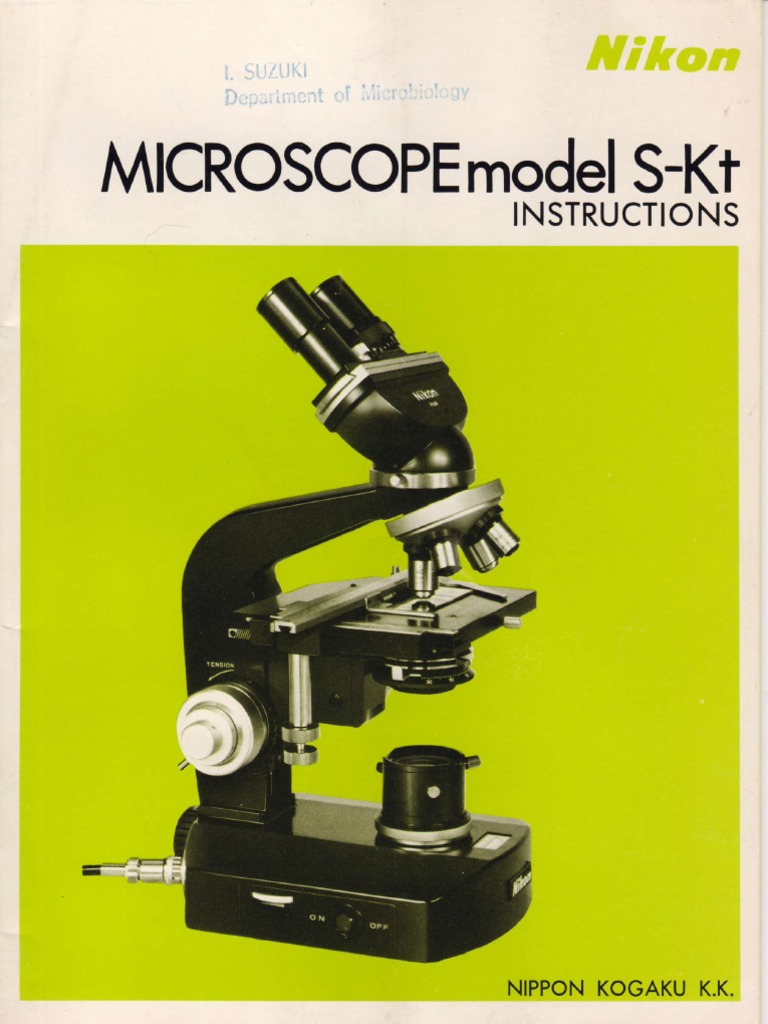 Nikon S KT Microscope Manual | PDF | Glass Applications | Lenses