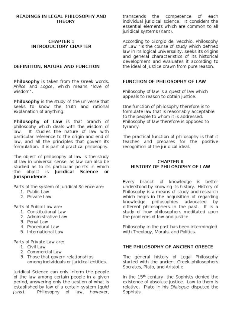 Legal-Philosophy-Notes 101 | PDF | Jurisprudence | Plato