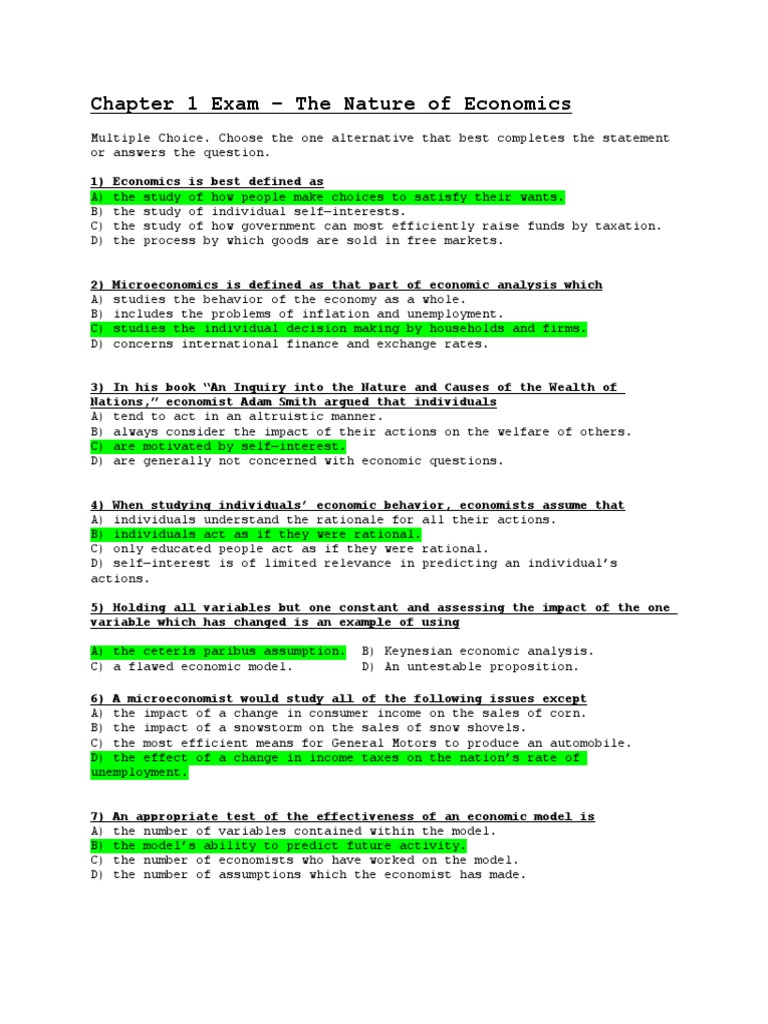 Pearson Chapter 1 | PDF | Macroeconomics | Economic Model