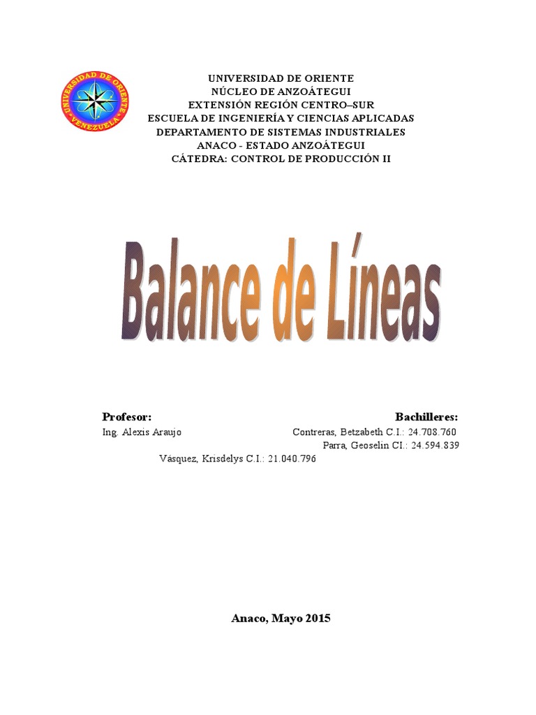 Balanceo de Líneas de Producción | PDF | Heurístico | Método científico