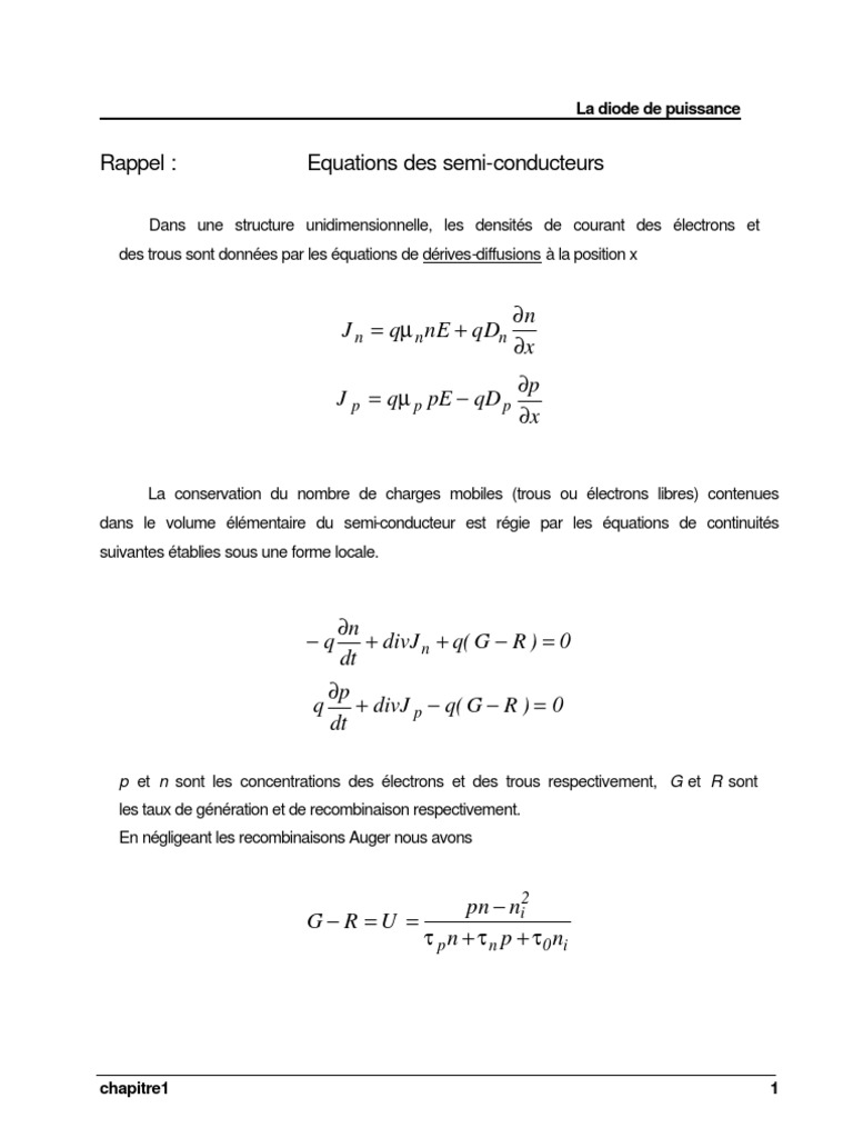 La Diode de Puissance | PDF | Dopage (semi-conducteur) | Diode