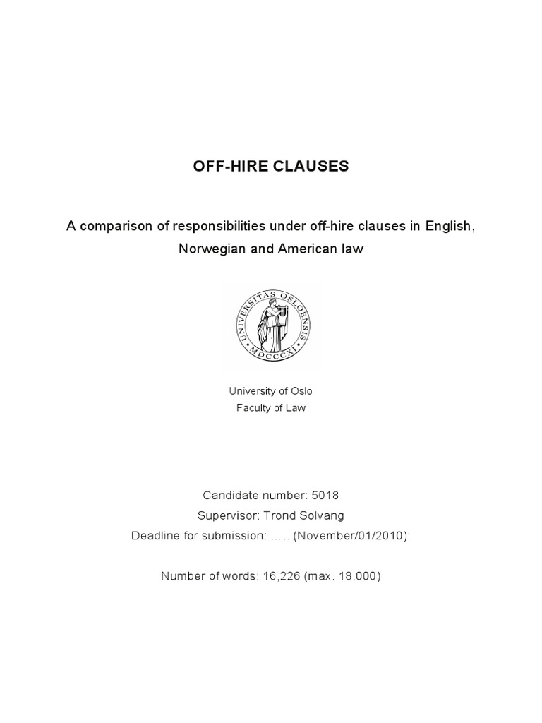 Off Hire | PDF | Ships | Shipping