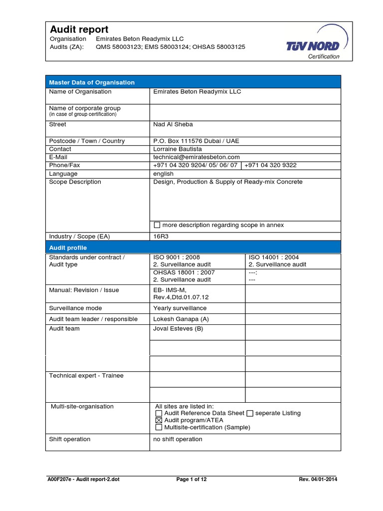 Audit Report-2 Signed | PDF | Iso 9000 | Audit