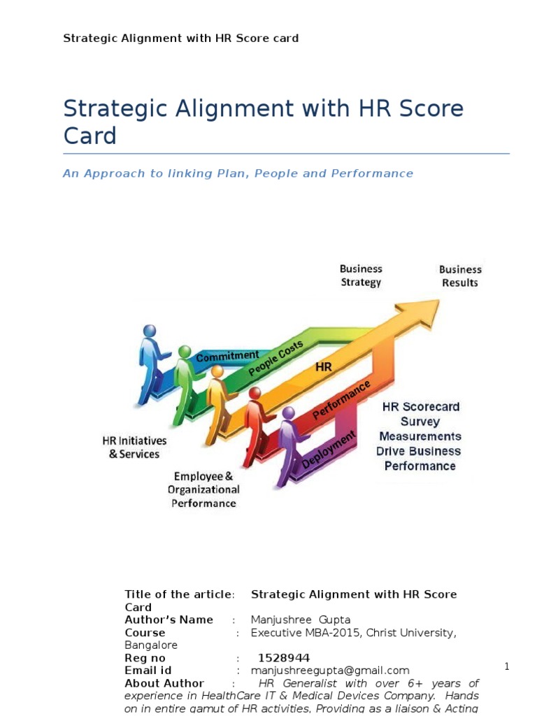 Strategic Alignment With HR Scorecare - Reg No. 1528944 | PDF ...