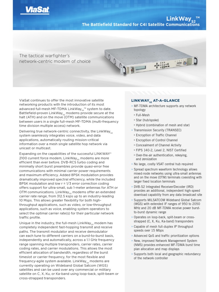 Linkway s2 Gov Datasheet 013 Web | Modem | Quality Of Service