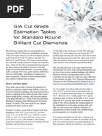Estimating A Cut Grade Using The GIA Diamond Cut Grading System | PDF ...