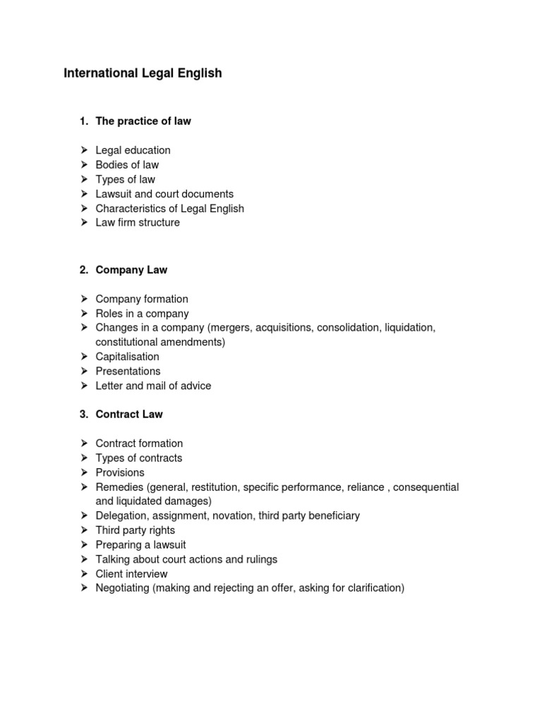 International Legal English | PDF