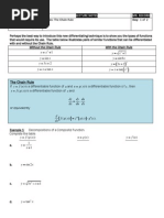 Formula Sheet Calculus-Derivatives | PDF